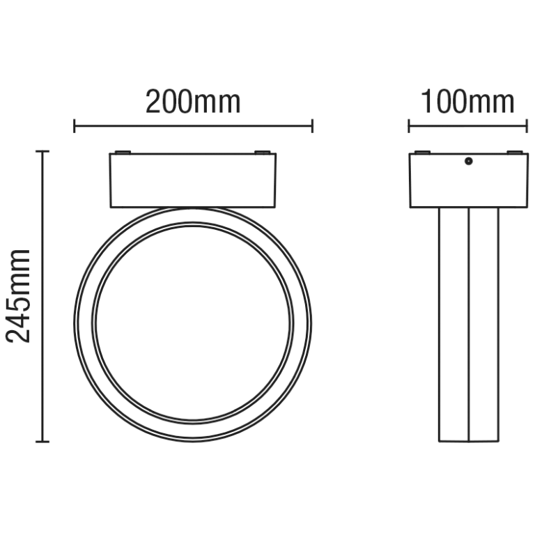 Forum Lighting ZN-35739-BLK Wall Light, Kitt COB LED IP65 | UKES