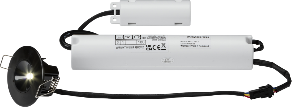 Knightsbridge Black 3.5W 5500K LED Emergency Downlight - Maintained/Non ...