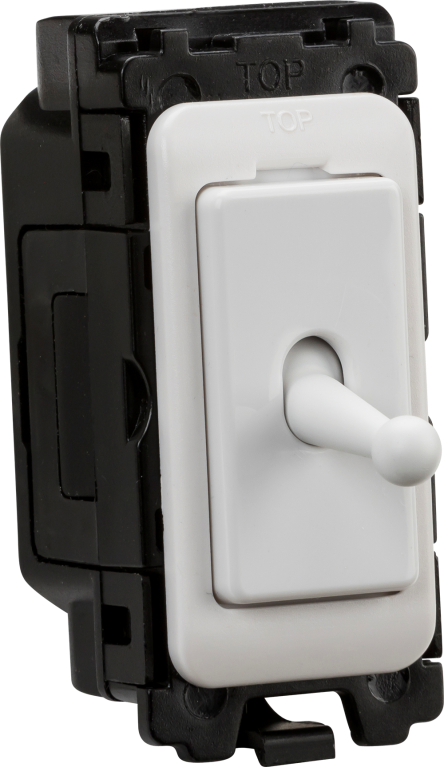 Knightsbridge Curved Edge Grid 20AX Intermediate Toggle Switch Module ...