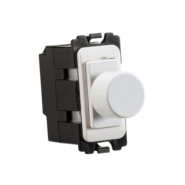 Knightsbridge Curved Edge Grid 6A 2 Way Dummy Dimmer Module | UKES