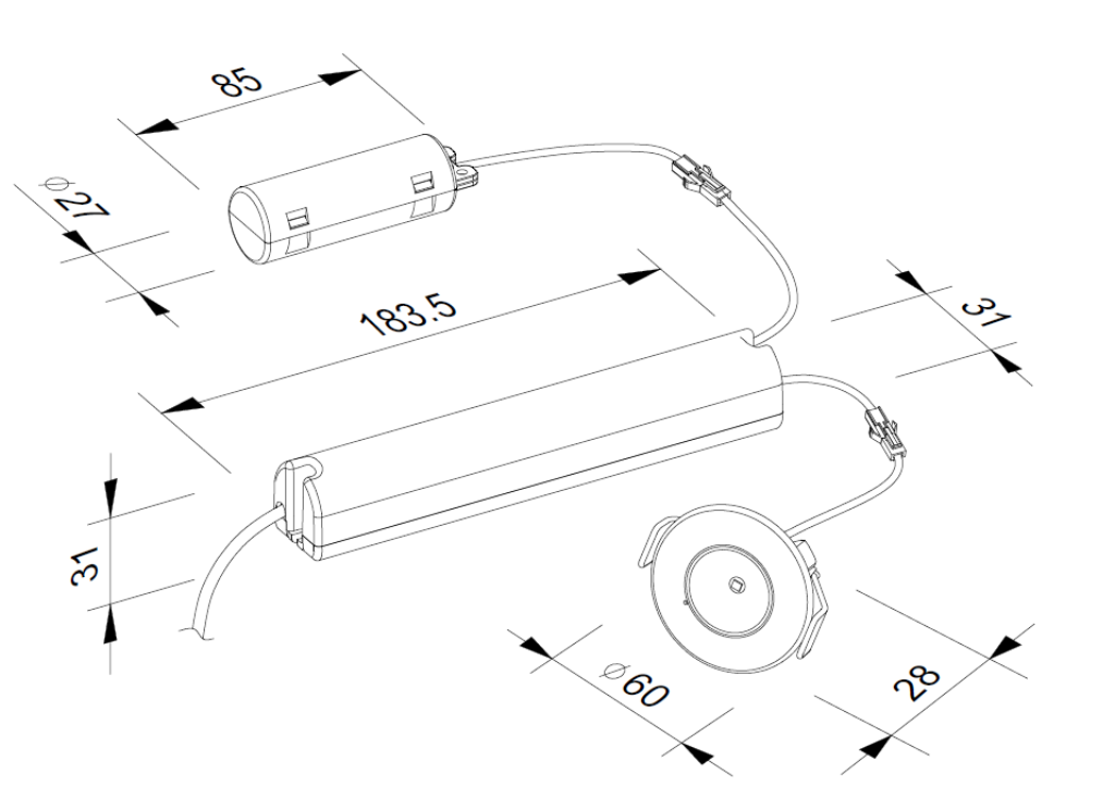 Knightsbridge 3.5W 3000K LED Emergency Downlight with LiFePO4 Battery ...