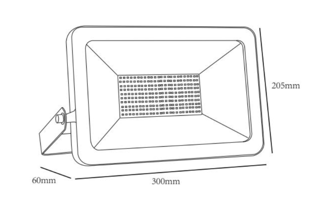 Knightsbridge 230V IP65 100W Anthracite 6000K LED Floodlight | UKES