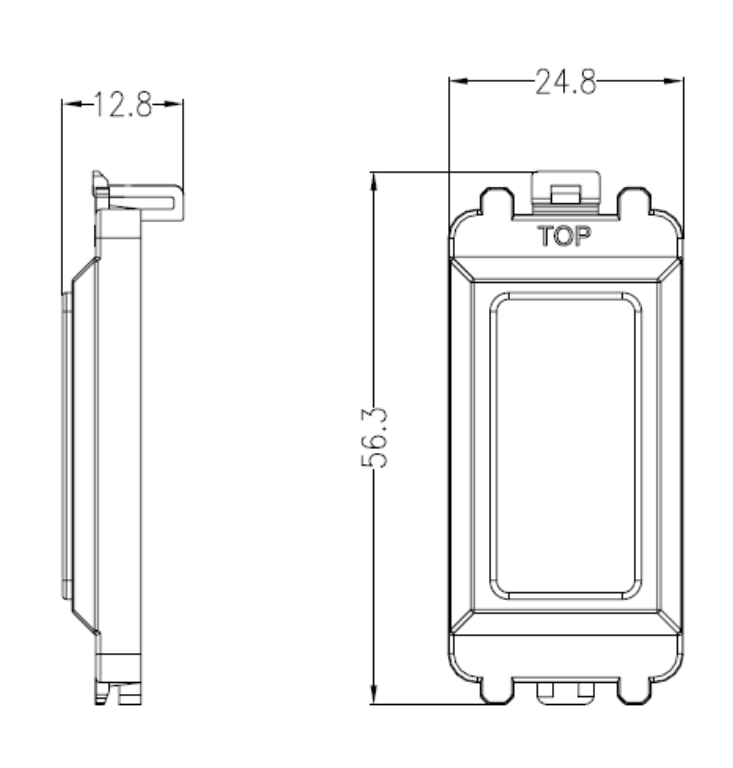 Knightsbridge Grid Brushed Brass Blank Module | UKES