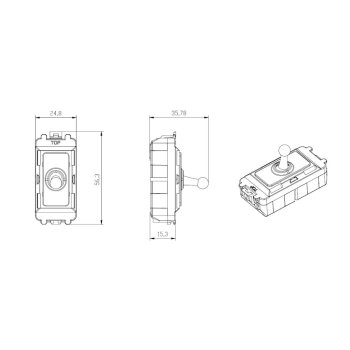 Knightsbridge Grid Matt White 20AX DP Toggle Switch Module | UKES
