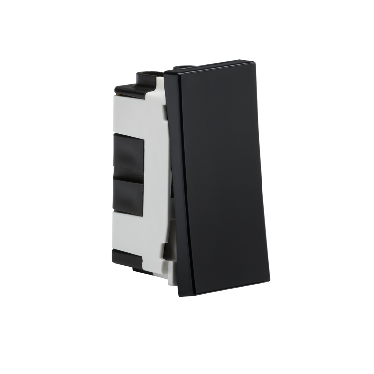 Knightsbridge Black 20AX 1 Gang Intermediate Switch Module - 25x50mm | UKES