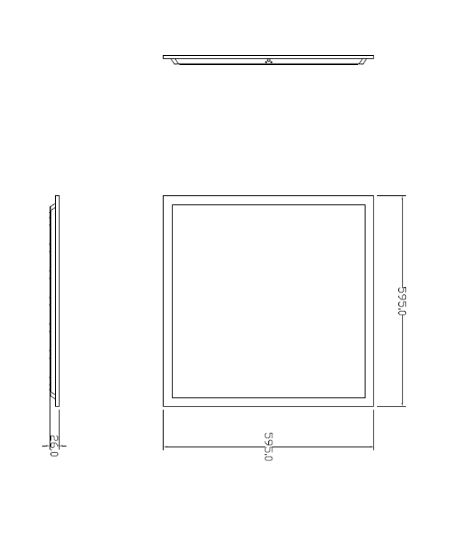 Knightsbridge LUMI PRO 600x600mm CCT Adjustable 30W 0-10V Dimmable ...
