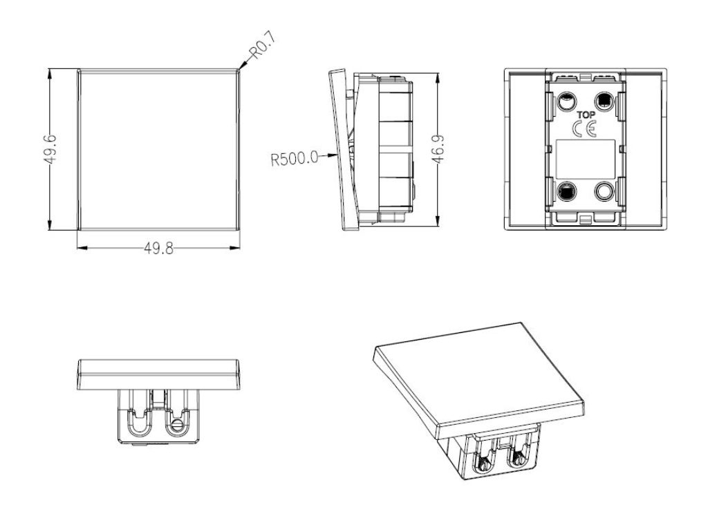 Knightsbridge Grey 20AX 1 Gang Intermediate Wide Rocker Switch Module ...
