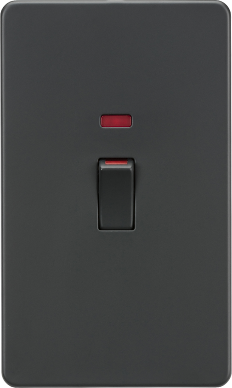 Knightsbridge Screwless Anthracite 45A DP Cooker Switch with Neon ...