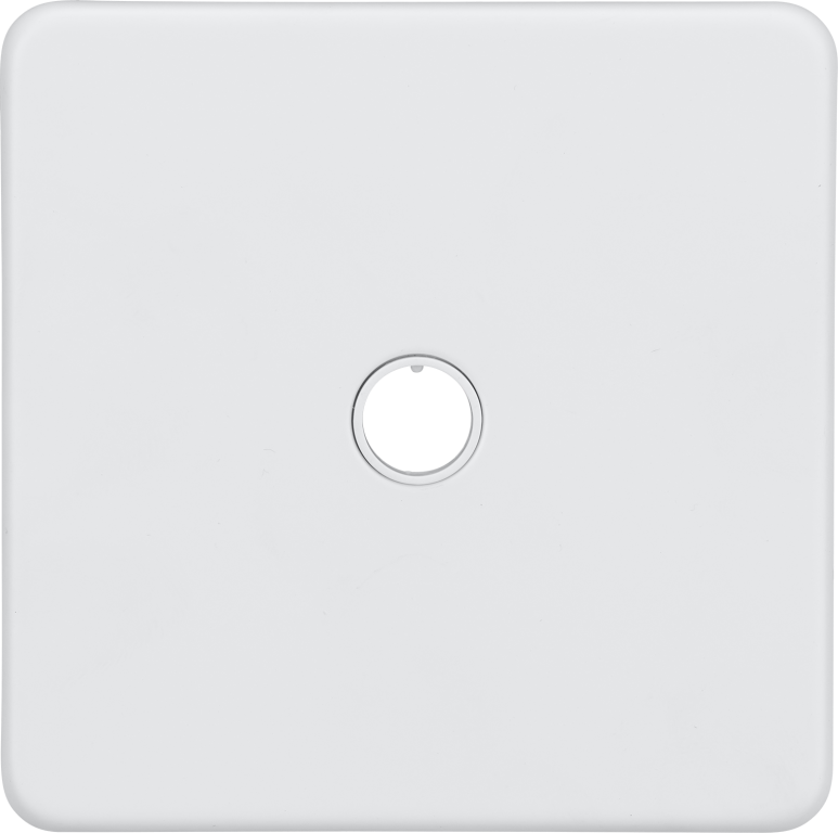 Knightsbridge Screwless Matt White 20A Flex Outlet Plate | UKES