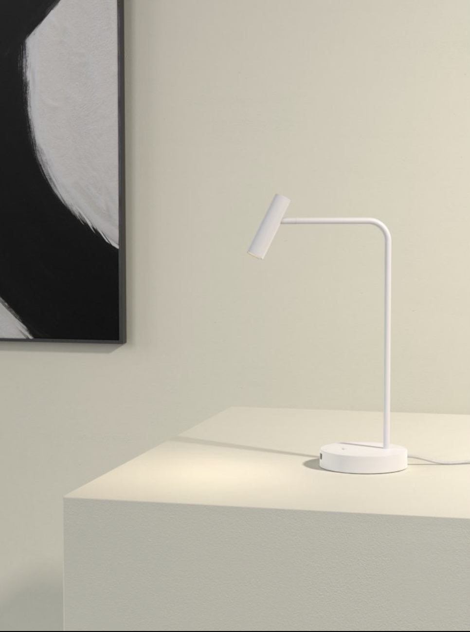 Astro Enna Matt White LED Desk Lamp with USB C Port | UKES