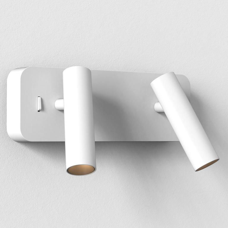 Astro Enna Twin Matt White LED Wall Light | UKES