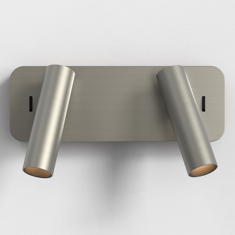 Astro Enna Twin Matt Nickel LED Wall Light | UKES