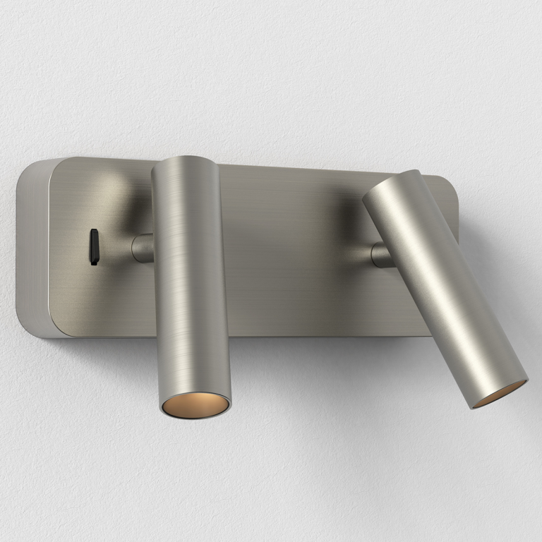 Astro Enna Twin Matt Nickel LED Wall Light | UKES