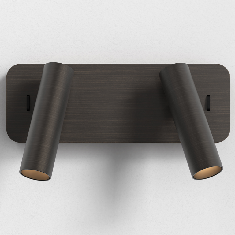 Astro Enna Twin Bronze LED Wall Light | UKES