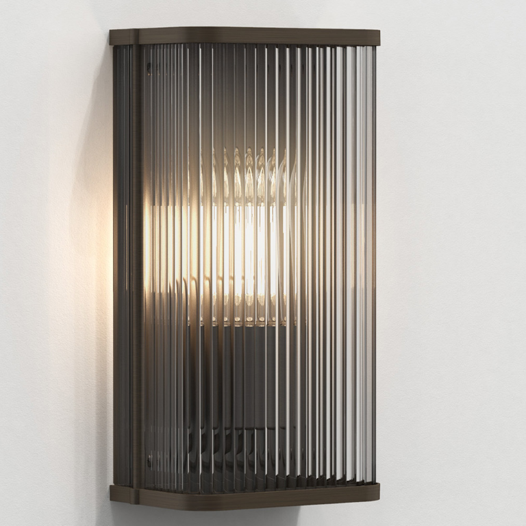 Astro Avignon Square 300 Bronze Wall Light | UKES