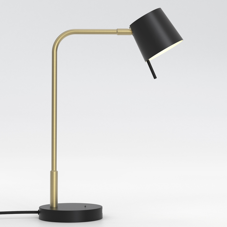 Astro Miura Matt Gold LED Desk Lamp with USB A Port | UKES