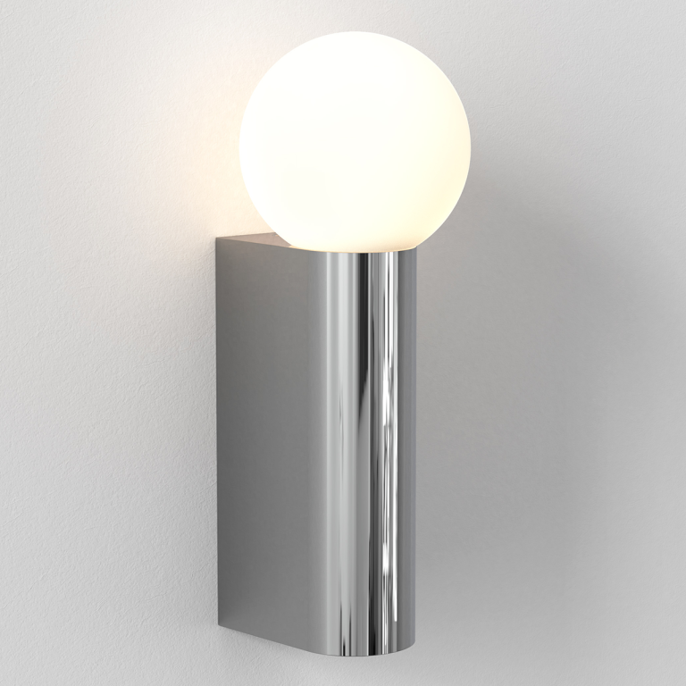 Astro Ortona Single Polished Chrome Bathroom Wall Light | UKES