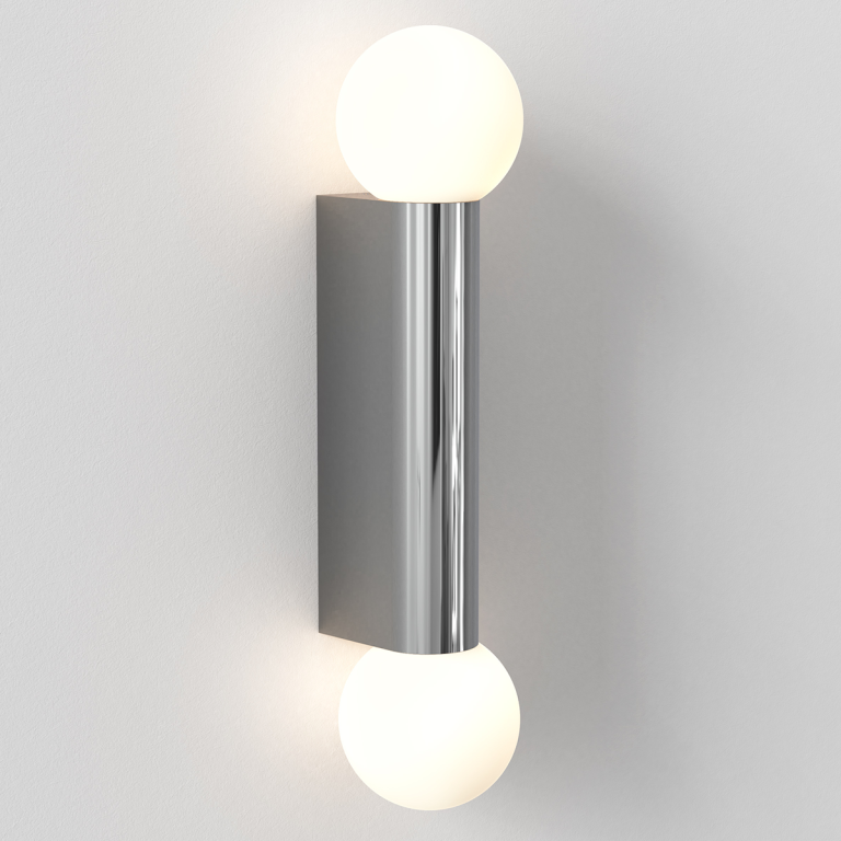 Astro Ortona Twin Polished Chrome Bathroom Wall Light | UKES