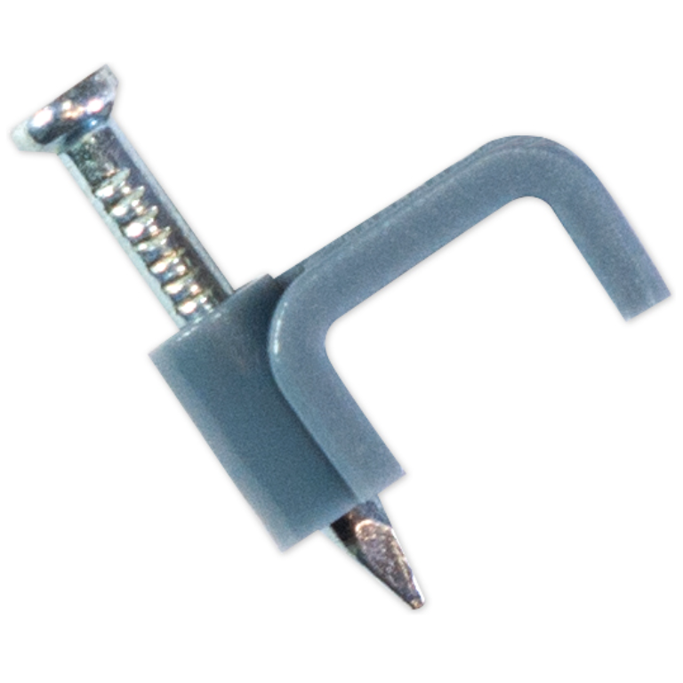 Selectric Grey 1mm Flat Twin & Earth Cable Clips - 100 Pack | UKES