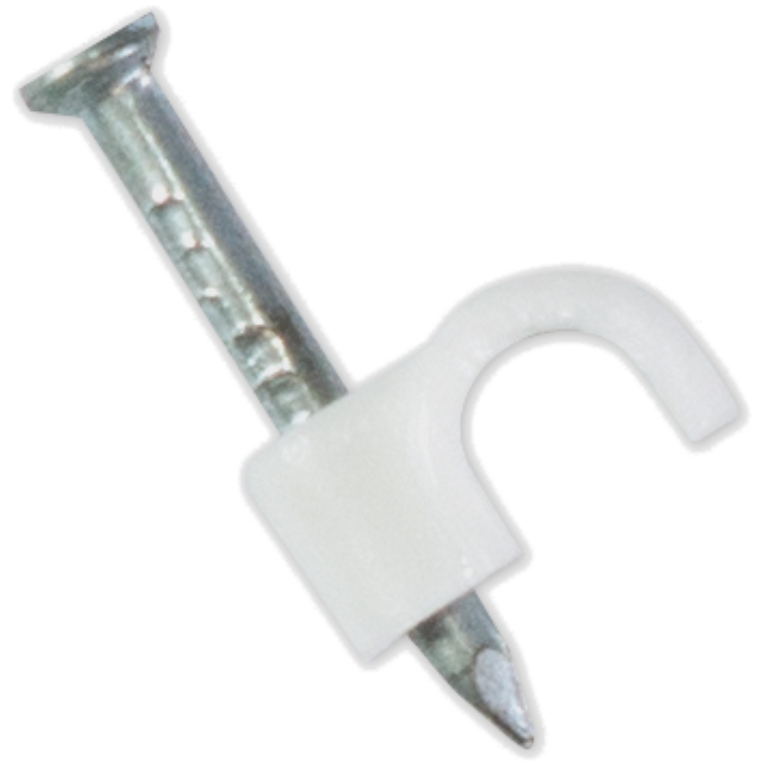 Selectric White 3.5mm Round Cable Clips - 100 Pack | UKES