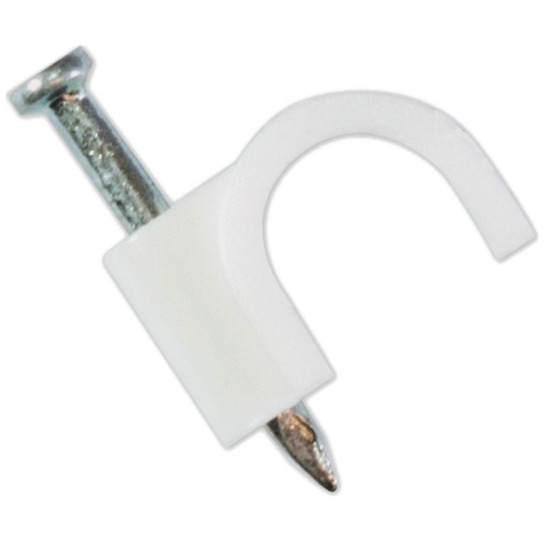 Selectric White 7mm Round Cable Clips - 100 Pack | UKES