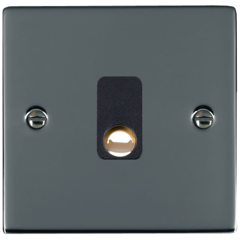 Hamilton Sheer Black Nickel 20A Cable Outlet with Black Insert | UKES
