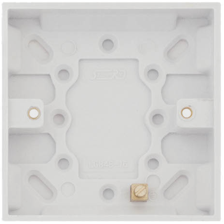 Selectric Square 1 Gang 16mm Surface Pattress Box | UKES