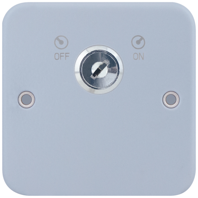 Selectric Metal Clad 1 Gang 20A Double Pole Lockable Switch | UKES