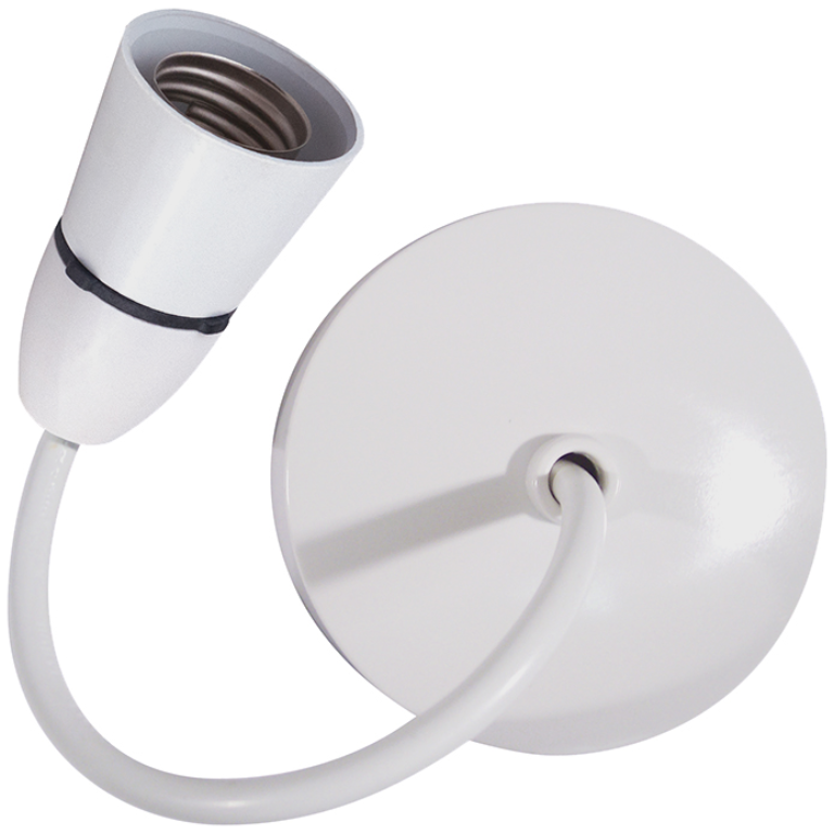 Selectric Square White T2 Pre-wired 6 Inch Pendant Lampholder E27 ...