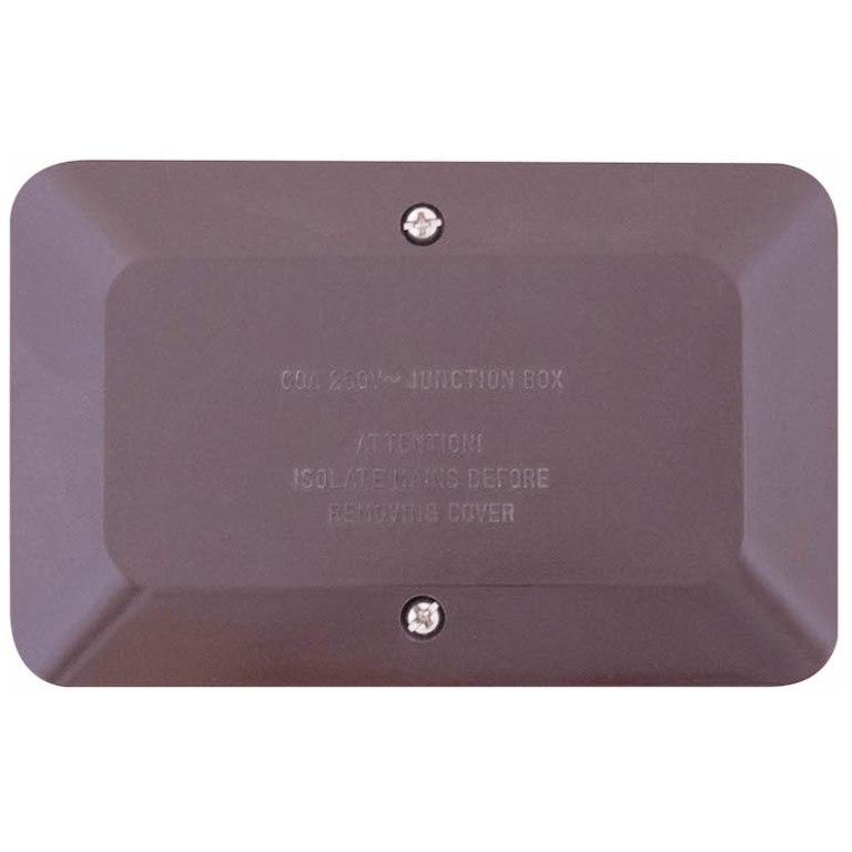 Selectric Square Brown 60A Junction Box - 3x2.5mm Terminals | UKES