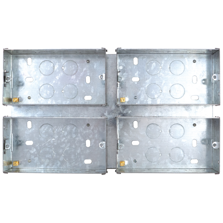 Selectric Square 35mm Galvanised Steel Back Box – Earths – For 4 Gang ...