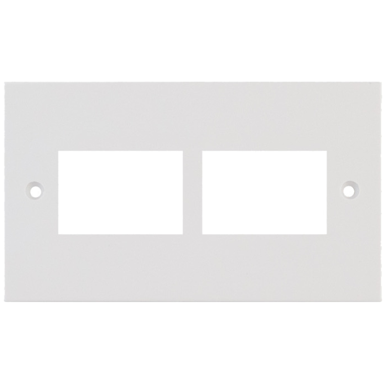 Selectric Square 2 Gang Faceplate with 2xTriple Aperture | UKES