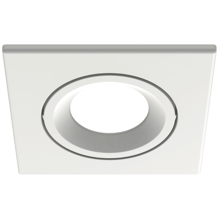 Selectric Square White Bezel for PushGlo Pro Tilt Downlights | UKES