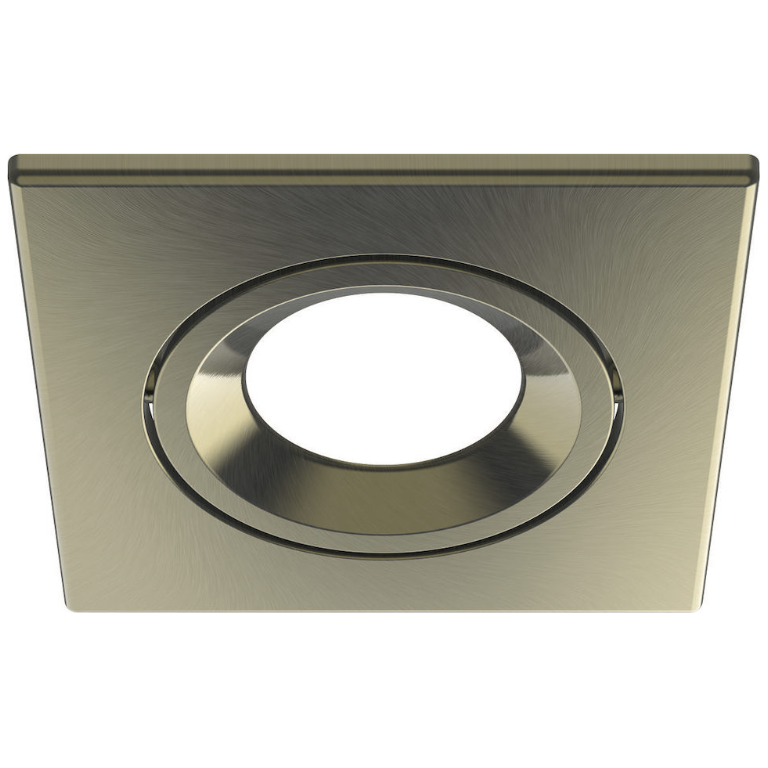 Selectric Square Antique Brass Bezel for PushGlo Pro Tilt Downlights | UKES