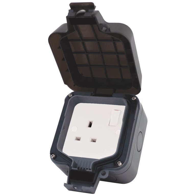Selectric Seal IP66 Heavy Duty 1 Gang 13A Switched Socket Box | UKES