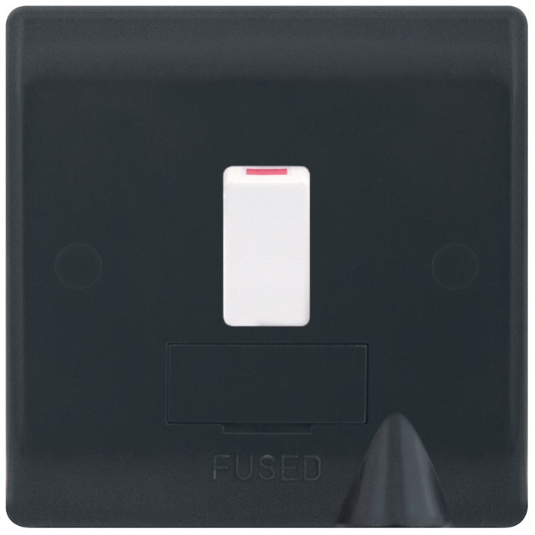 Selectric Smooth Grey 13A Double Pole Switched Fused Connection Unit ...