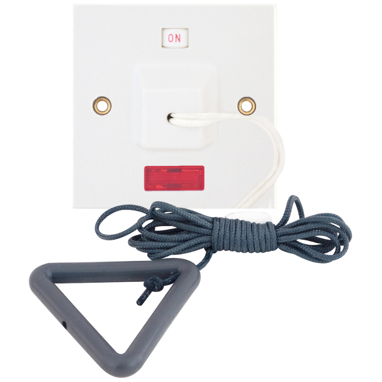 Selectric Smooth 45A Double Pole 1 Way Shower Pull Switch with Neon ...