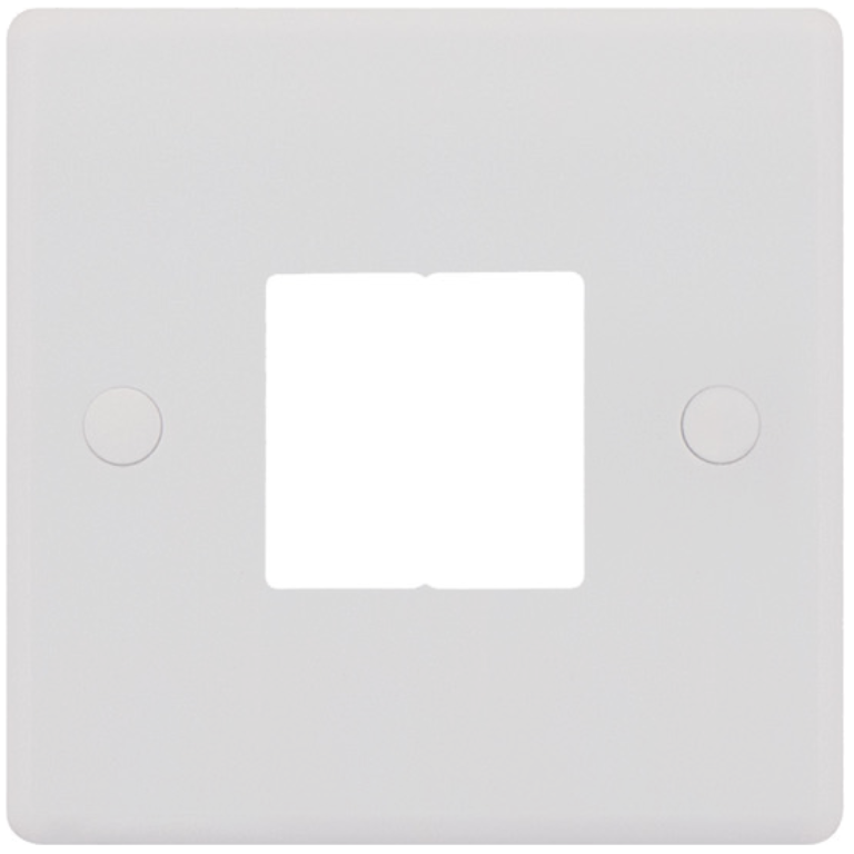Selectric Smooth 1 Gang Modular Faceplate with Twin Aperture | UKES