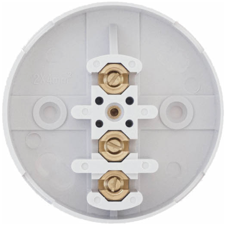 Selectric Square White 30A Junction Box - 3x4mm Terminals | UKES