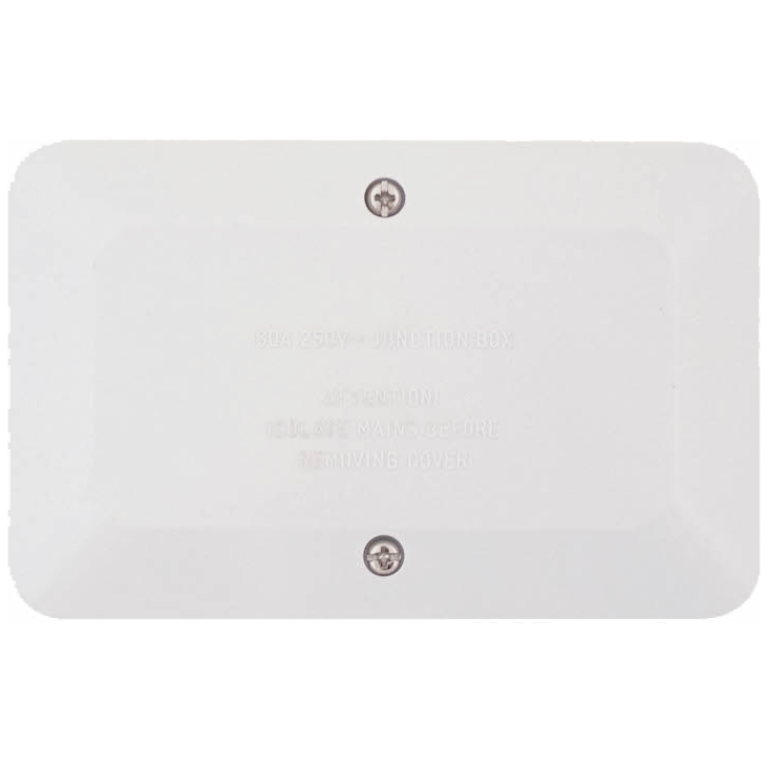 Selectric Square White 60A Junction Box - 3x2.5mm Terminals | UKES