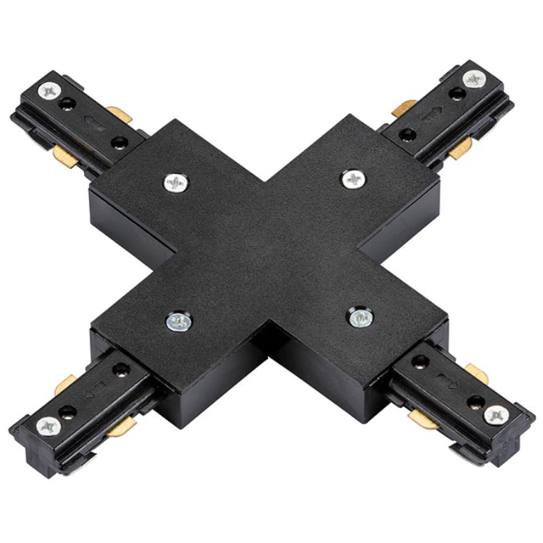 Saxby Lighting Black X Track Connector | UKES