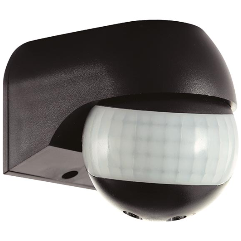 Saxby Lighting Wall-Mounted Black IP44 PIR Sensor | UKES