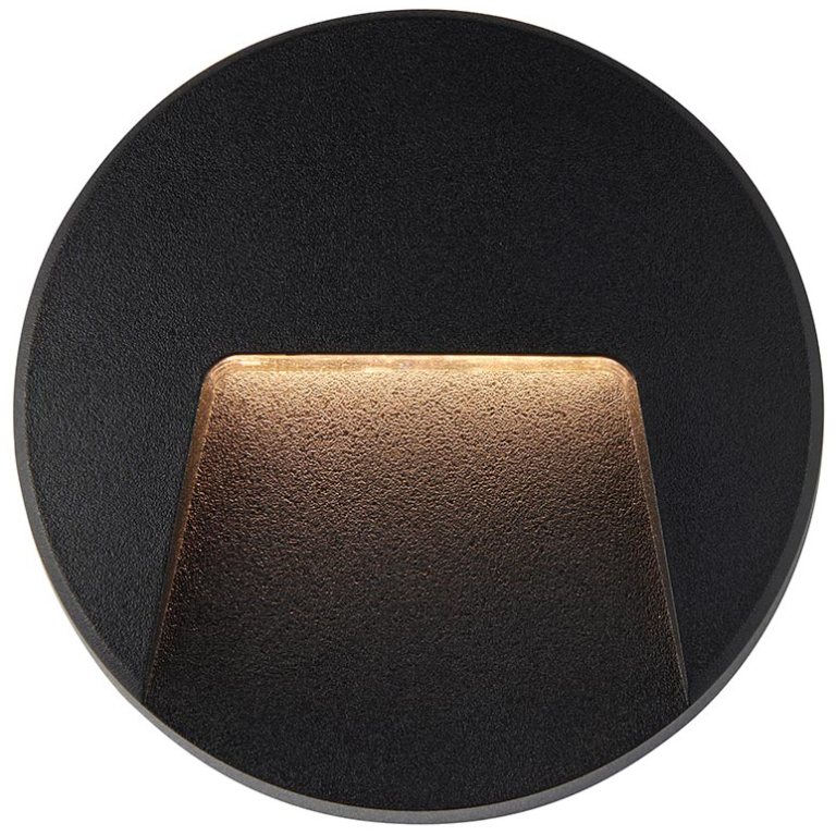 Saxby Lighting Severus Round Indirect 2.8W Tri CCT Black IP65 LED Wall ...