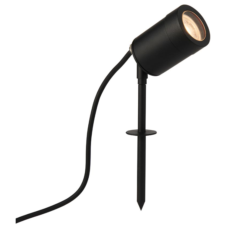 Saxby Lighting Odyssey IP65 Satin Black GU10 Spike Light | UKES