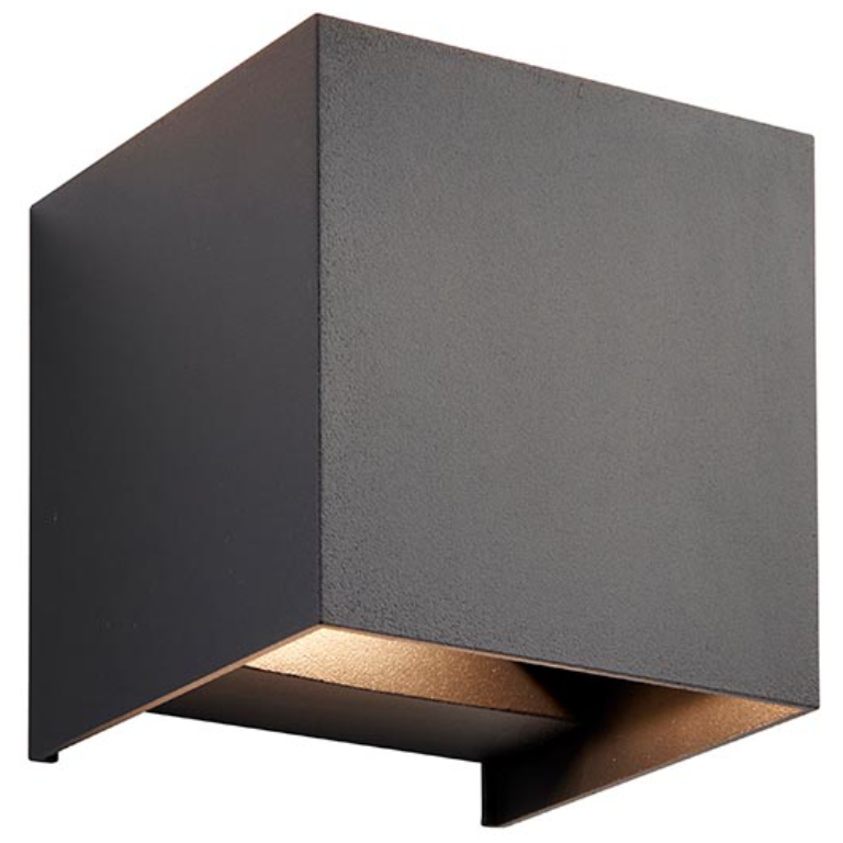 Saxby Lighting Glover 100mm Up/Down 2x5.5W Tri CCT Matt Black IP44 LED ...