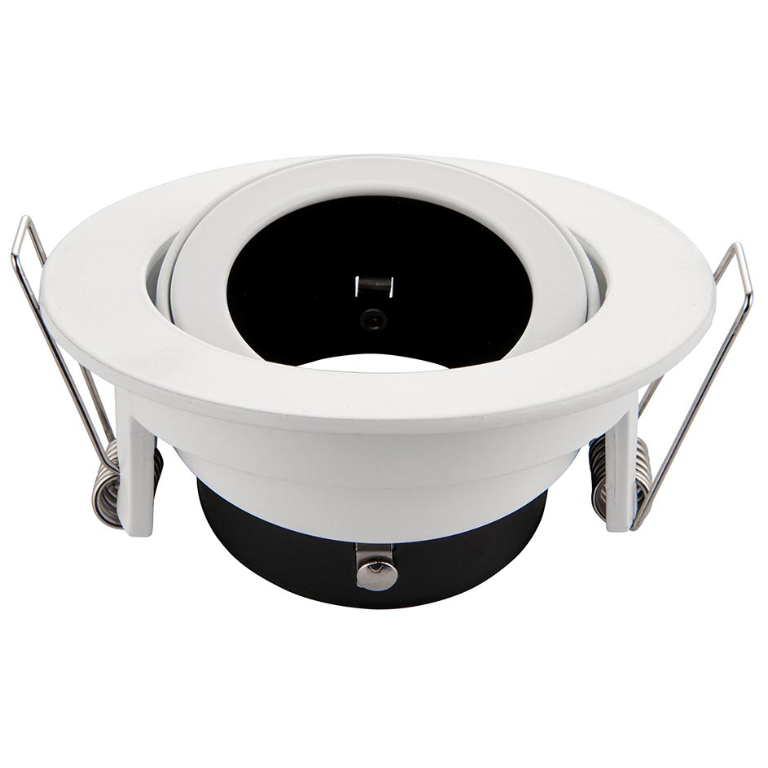 Saxby Lighting Cast Baffle Tilt Matt White GU10 Downlight | UKES