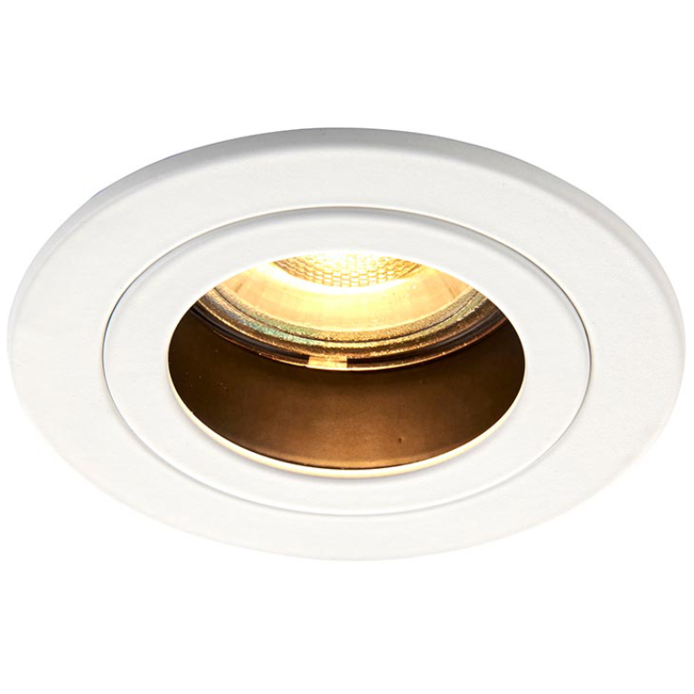 Saxby Lighting Cast Baffle Fixed Matt White GU10 Downlight | UKES