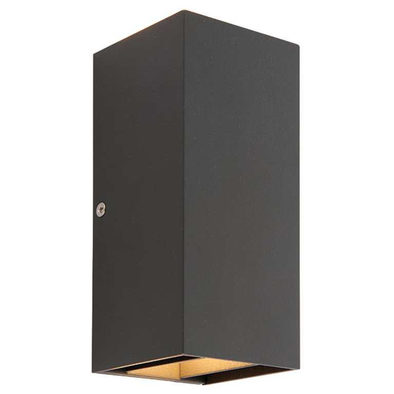 Saxby Lighting Glover 2x5.5W Tri CCT Up/Down Matt Black IP44 LED Wall ...