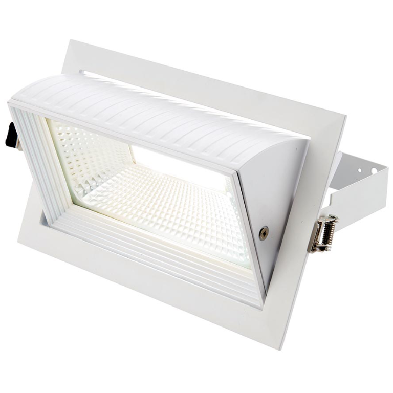 Saxby Lighting Axial Rectangular 35W 4000K Adjustable Matt White LED Downlight | UKES