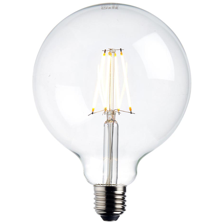 Saxby Lighting 7W 2700K Dimmable Clear E27 LED Filament 125mm Globe ...